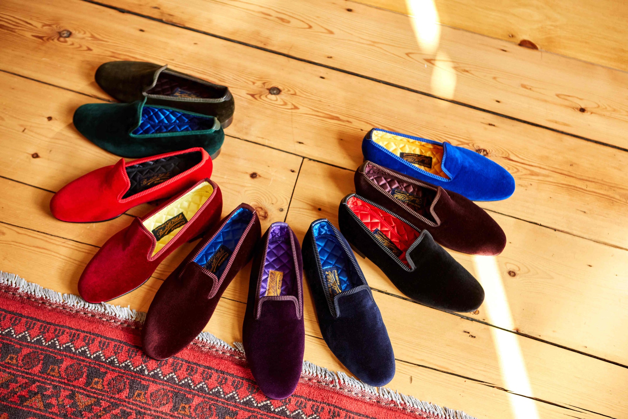 Plain Velvet Slippers | Bowhill and Elliott