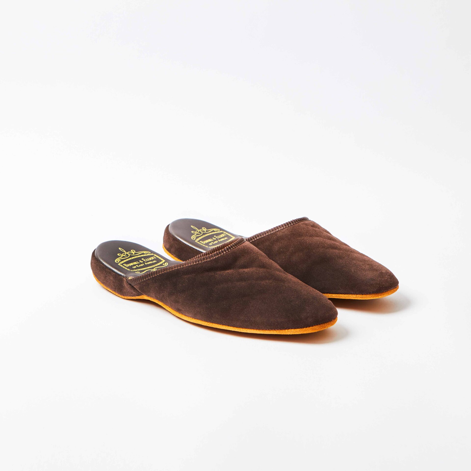 Chocolate Suede Mule Slipper | Bowhill and Elliott