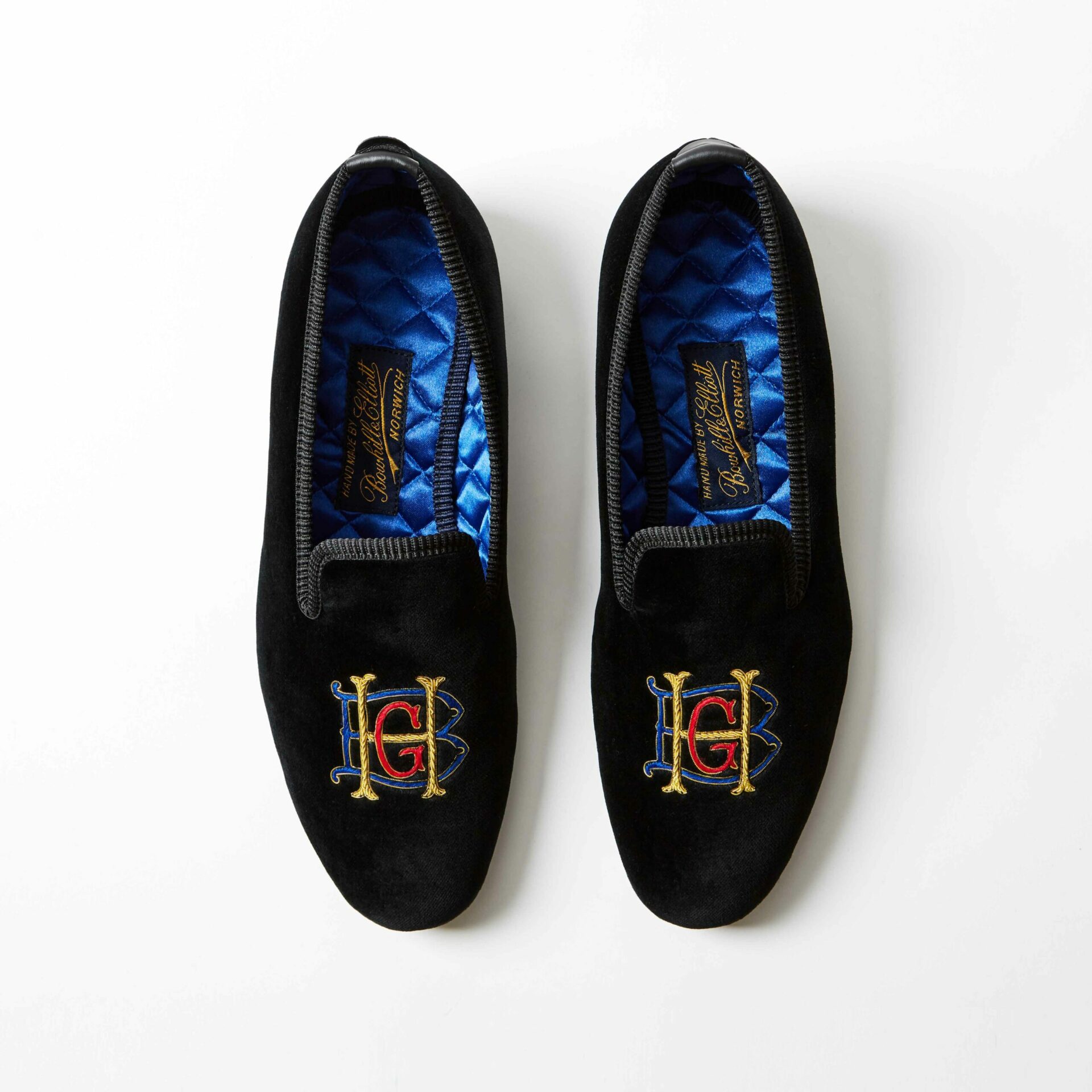 Men's Monogrammed Embroidered Slippers | Bowhill and Elliott
